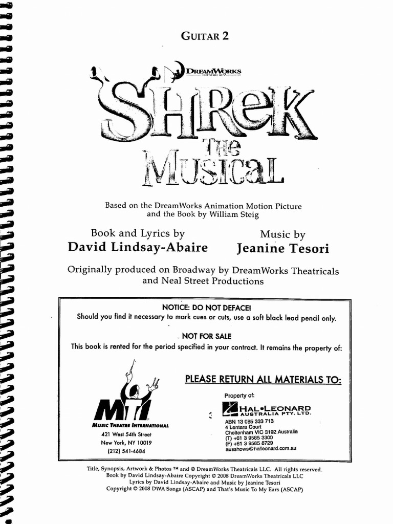 Shrek Guitar 2 Scan PDF