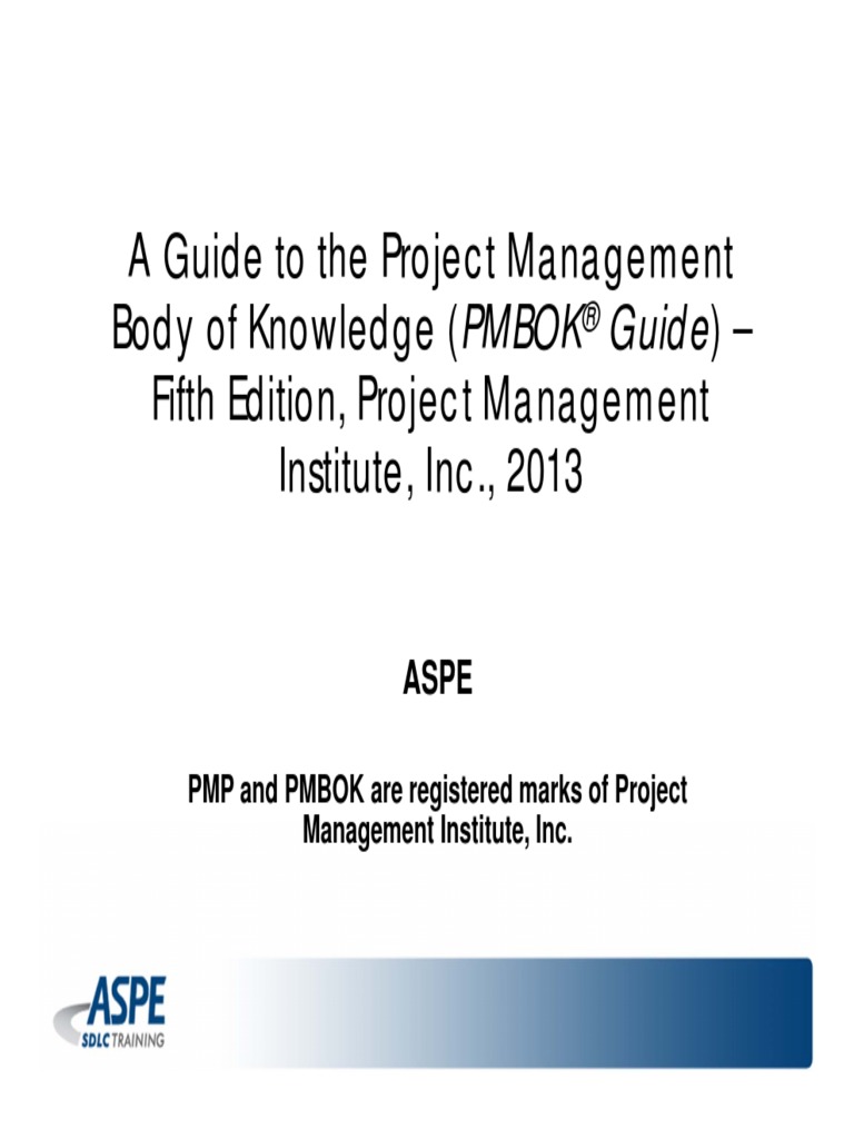 A Guide To The Project Management Body of Knowledge (PMBOK Fifth ...