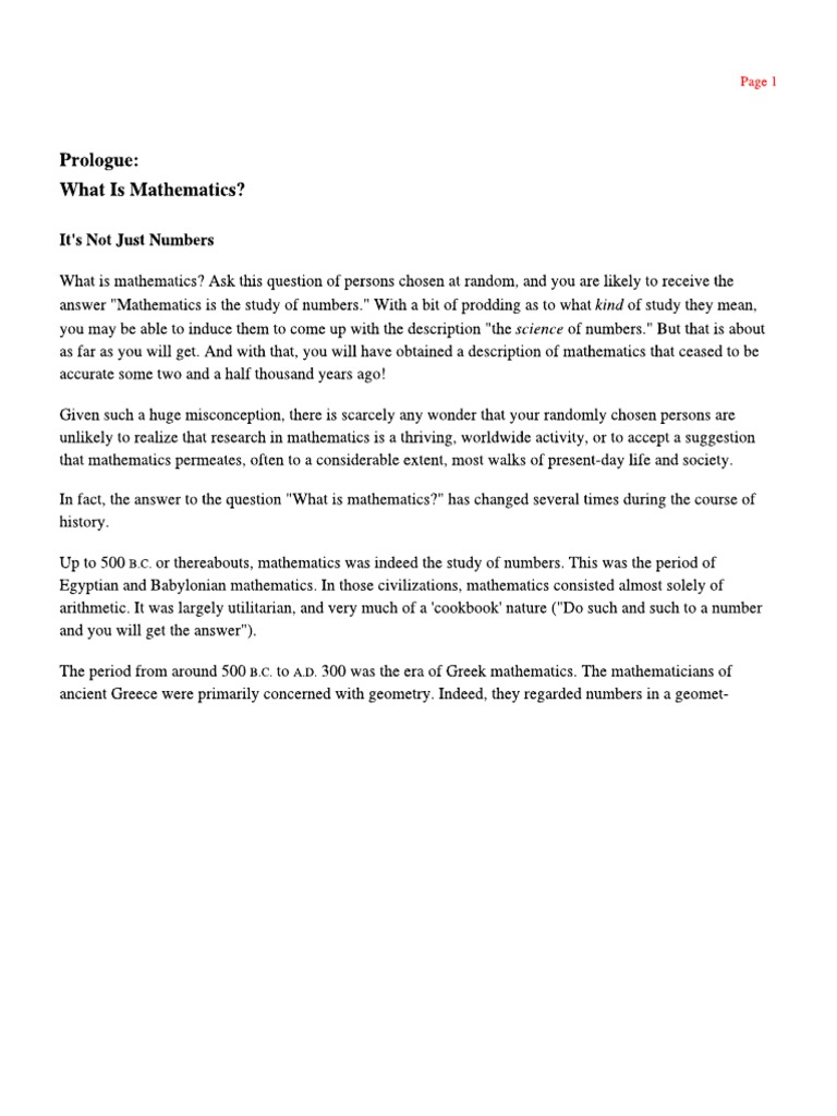 MATH10 What Is Mathematics PDF