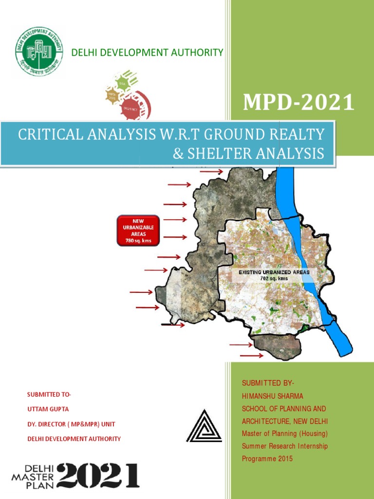 Critical Analysis of MPD-2021 Delhi | PDF | Delhi | Slum