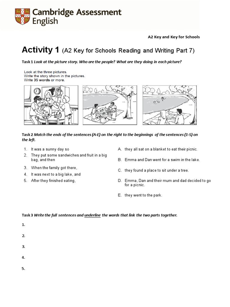 An Afternoon at the Park: A Summary of Key Activities and Exercises ...