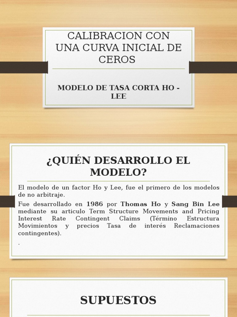 Calibración del Modelo Ho-Lee en Finanzas | PDF | Volatilidad (Finanzas ...
