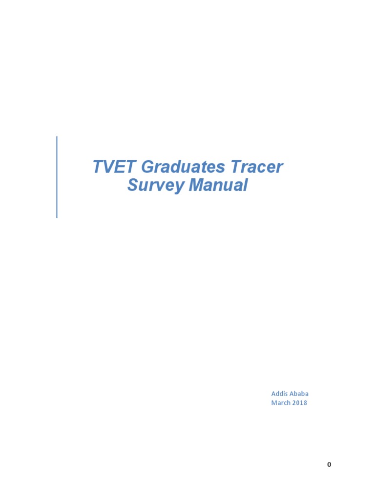 Tracer Survey Manual - Final 2 | PDF | Survey Methodology | Vocational ...