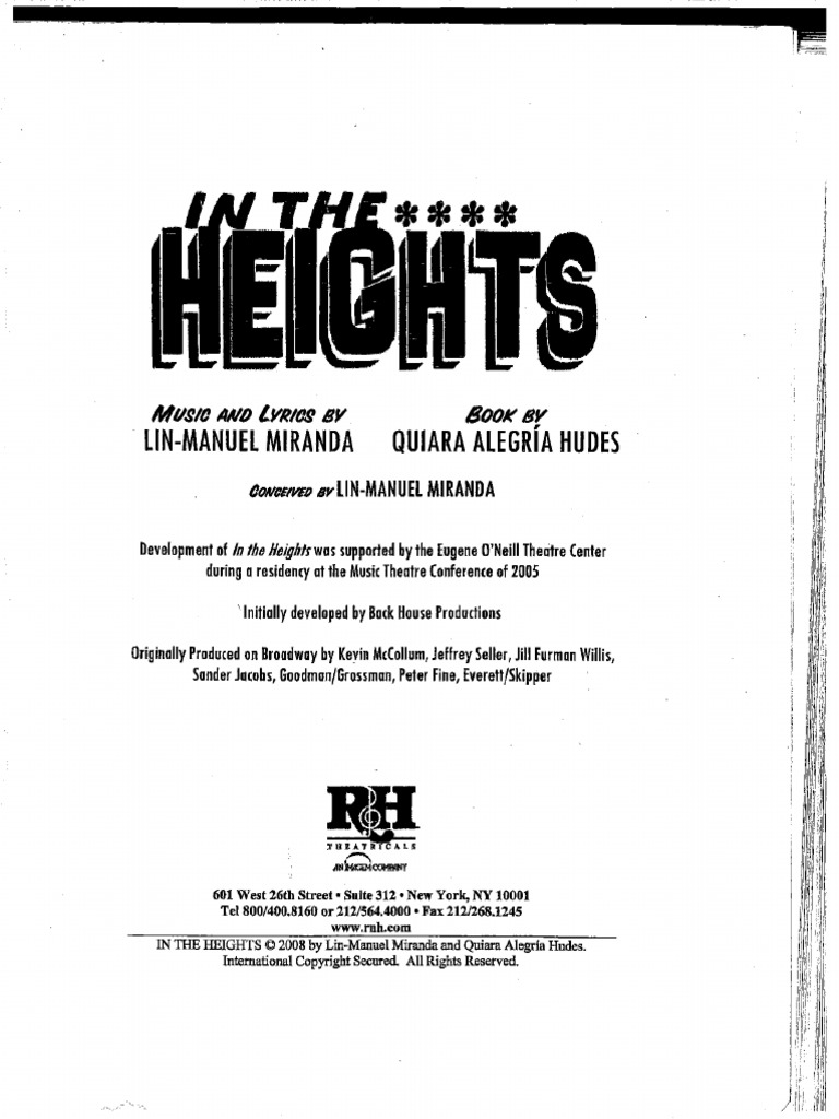 In The Heights Script PDF | PDF