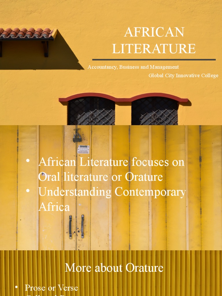 Overview of African Literature | PDF | Classics