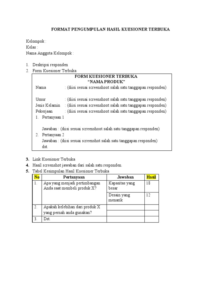 Format Pengumpulan Tugas 2 | PDF