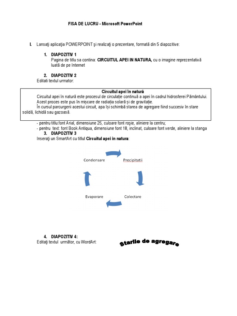 1 - Fisa-De-Lucru-Power-Point | PDF