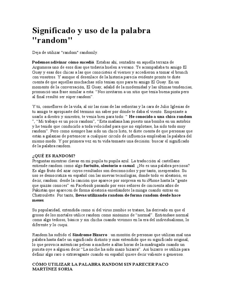 Random | PDF | Ocio