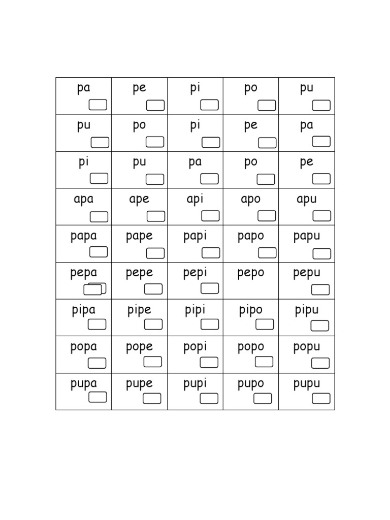 Practica De Lectura Silabica Con P Pdf