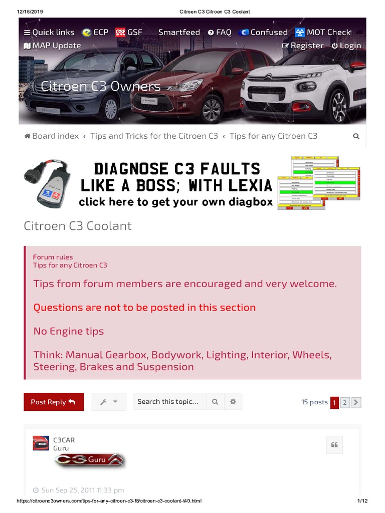 Citroen C3 Citroen C3 Coolant | PDF