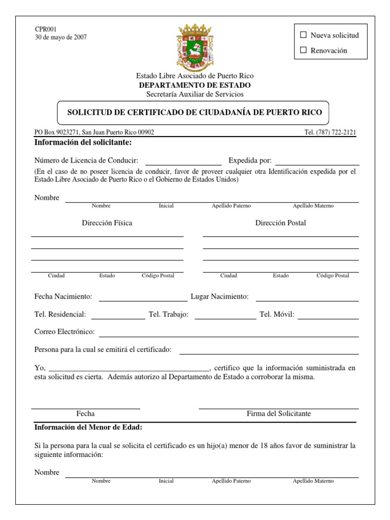 PR Citizenship | PDF | Certificado de nacimiento | Puerto Rico