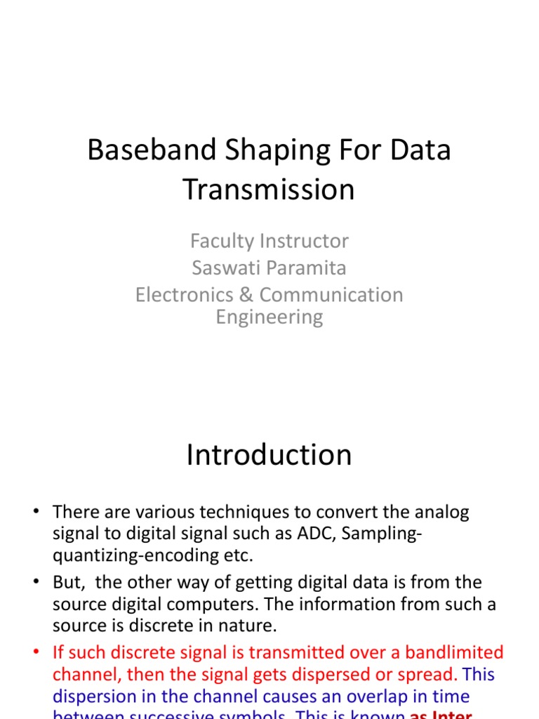 Full-Unit-3 - Baseband Shaping For Data Transmission | PDF | Data ...