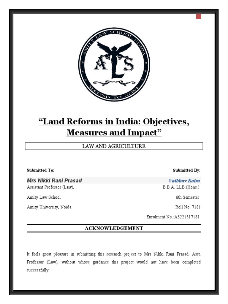 Law Students' Guide to Land Reforms | PDF | Leasehold Estate | Landlord