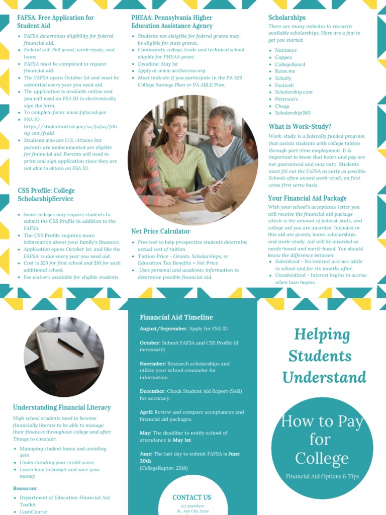 Financial Aid Brochure | PDF | Public Finance | Students