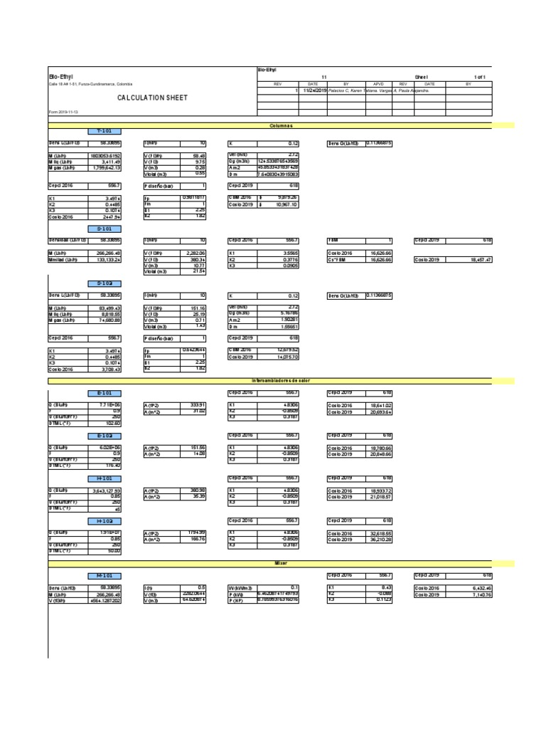 11.calculation - Sheet ISBL | PDF