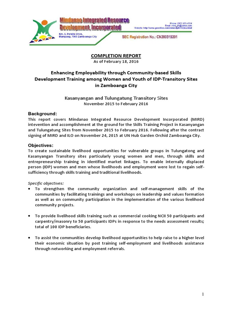 Enhancing Employability Through Community-Based Skills | PDF ...