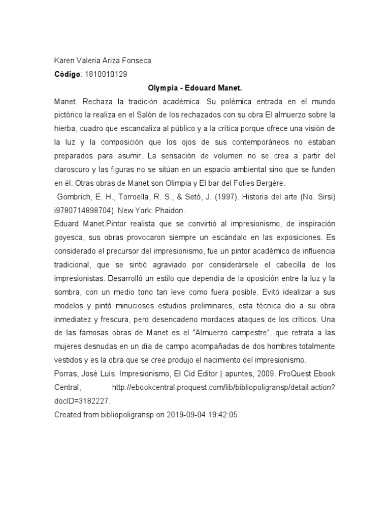Eduardo Manet | PDF | Édouard Manet | Impresionismo