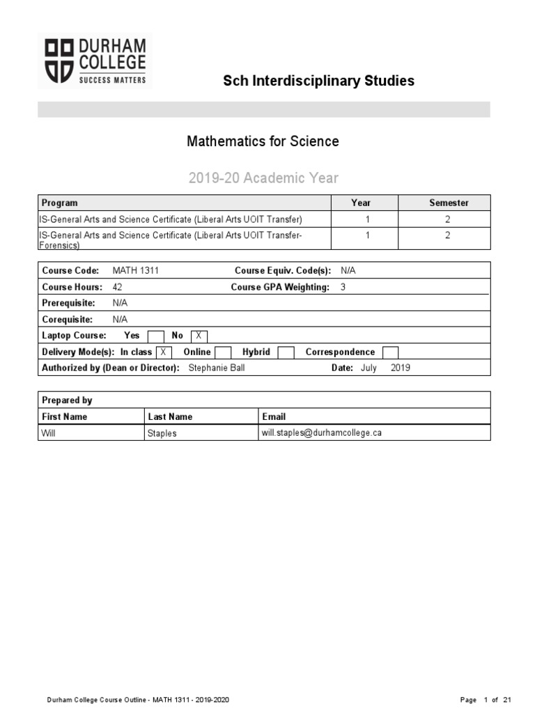 Math 1311 2020 | PDF | Fraction (Mathematics) | Factorization