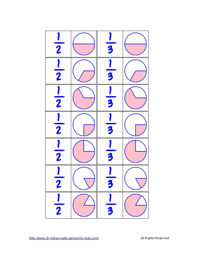 Fractions Dominoes PDF | PDF