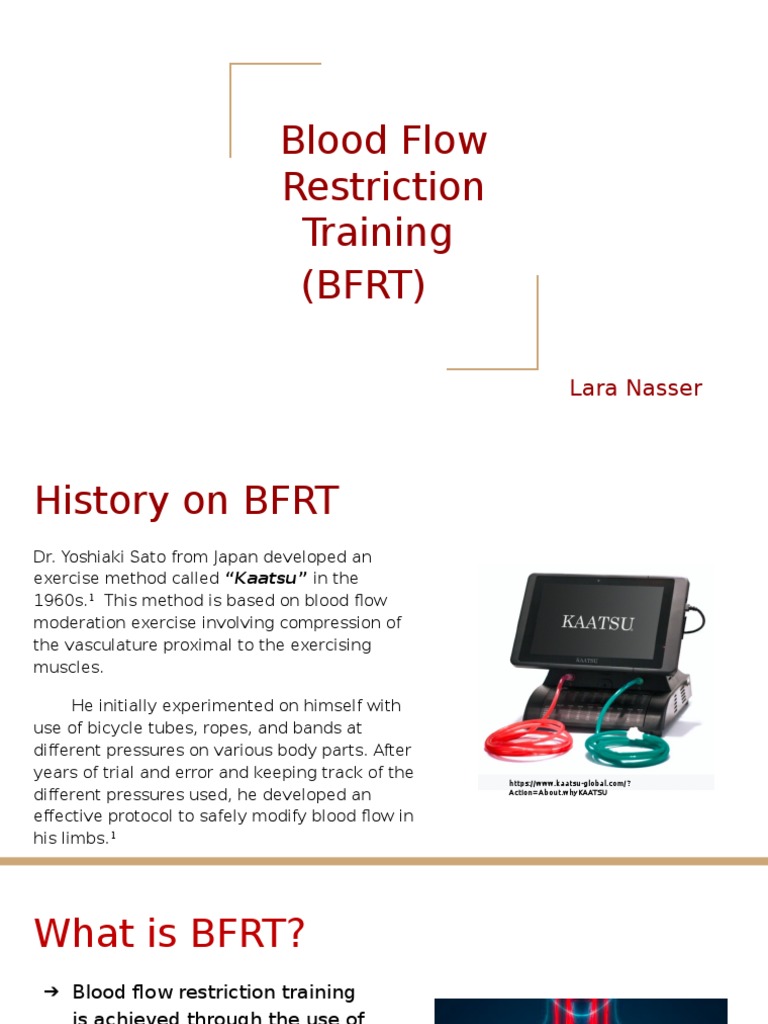 Blood Flow Restriction Training | PDF | Strength Training | Muscle