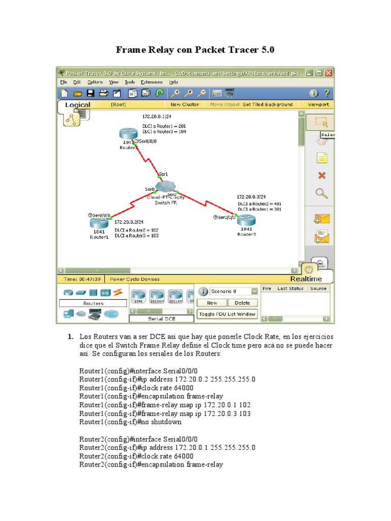 Frame Relay Con Packet Tracer 5 | PDF