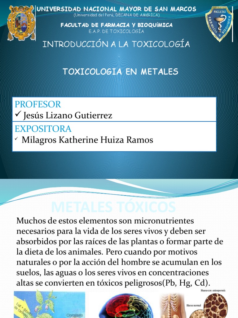 Toxicología de Metales Peligrosos | PDF | Arsénico | Cadmio