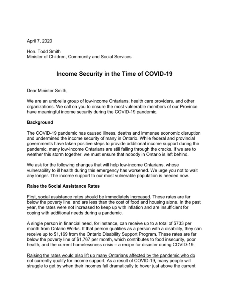 Open Letter From More Than 130 Community Organizations | PDF | Ontario ...