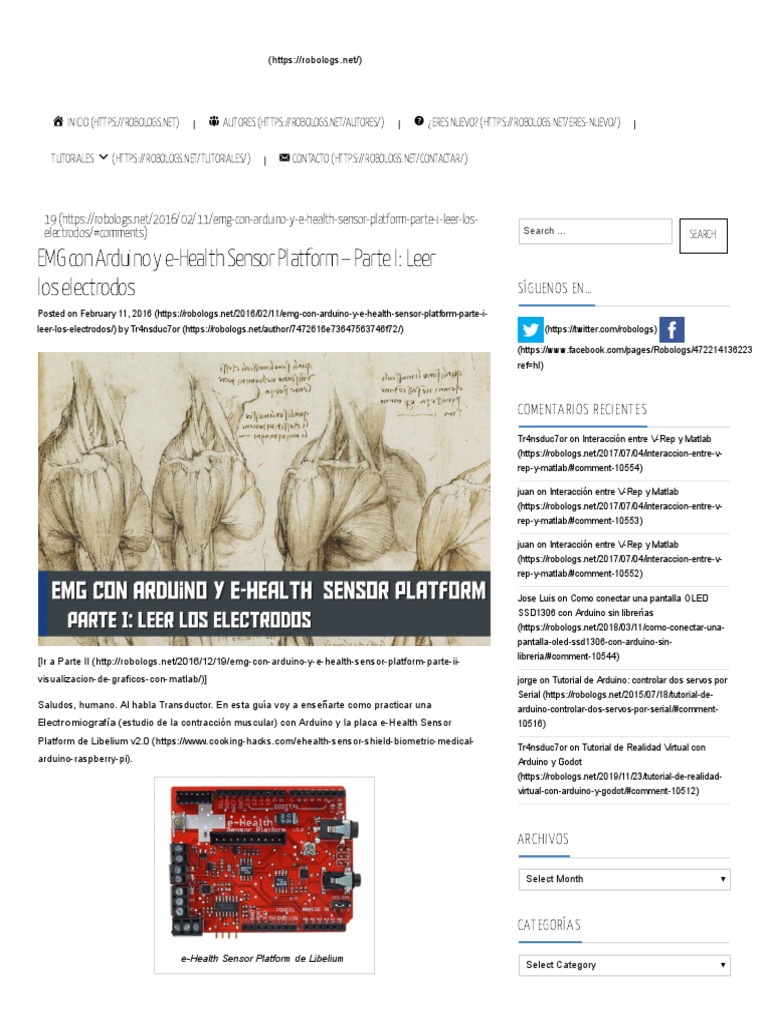 EMG Con Arduino y E-Health Sensor Platform - Parte I - Leer Los ...