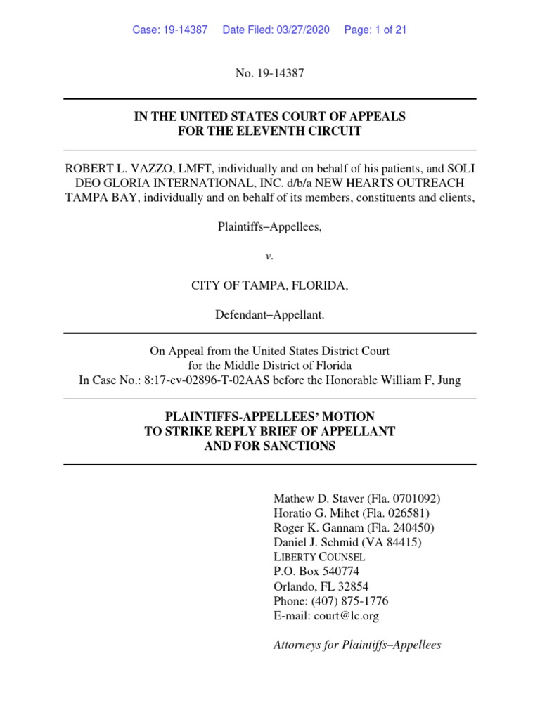 Motion to Strike Reply Brief in Appeal | PDF | Sexual Orientation ...