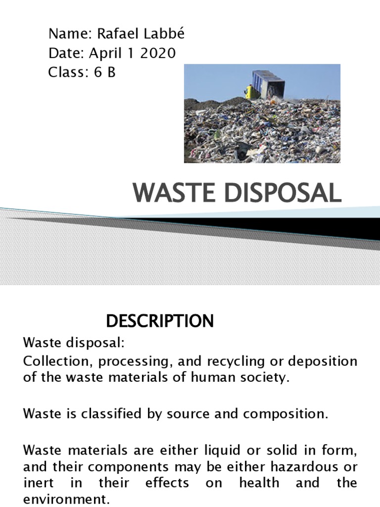 Waste Disposal | PDF