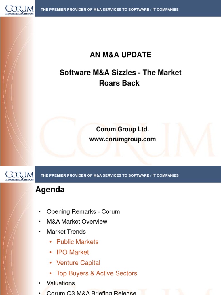 Third Quarter Update Review | PDF | Mergers And Acquisitions ...