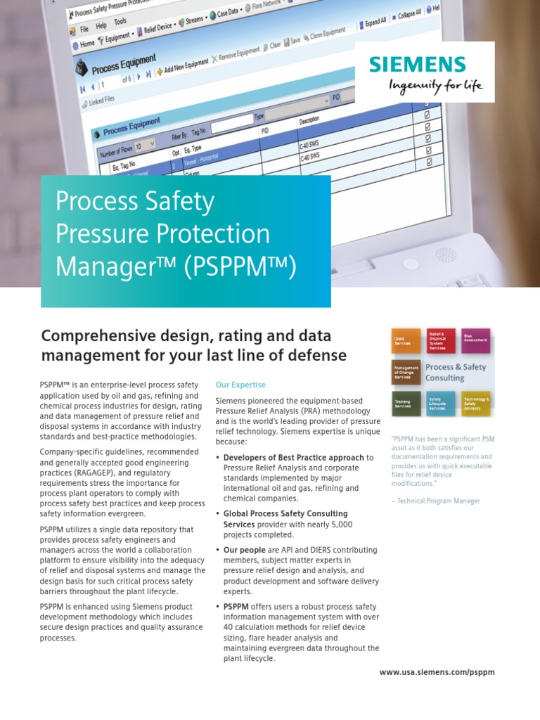 Process Safety Pressure Protection Manager™ (PSPPM™) | PDF ...