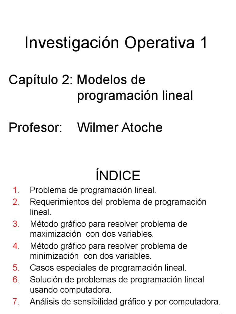 2 Modelos de Programacion Lineal | PDF | Programación lineal | Optimización Matemática