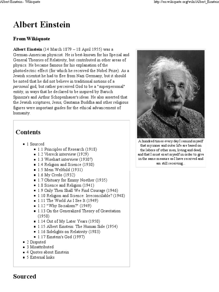 Albert Einstein | PDF | Albert Einstein | Pantheism