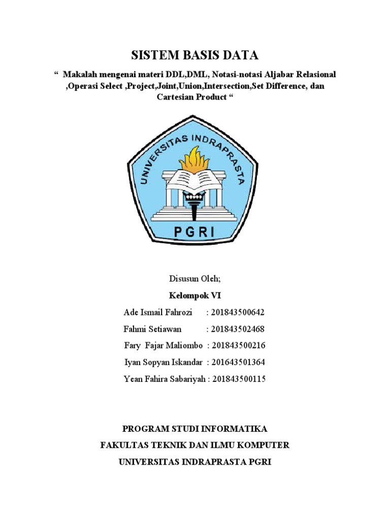 Sistem Basis Data: Disusun Oleh | PDF | Komputer