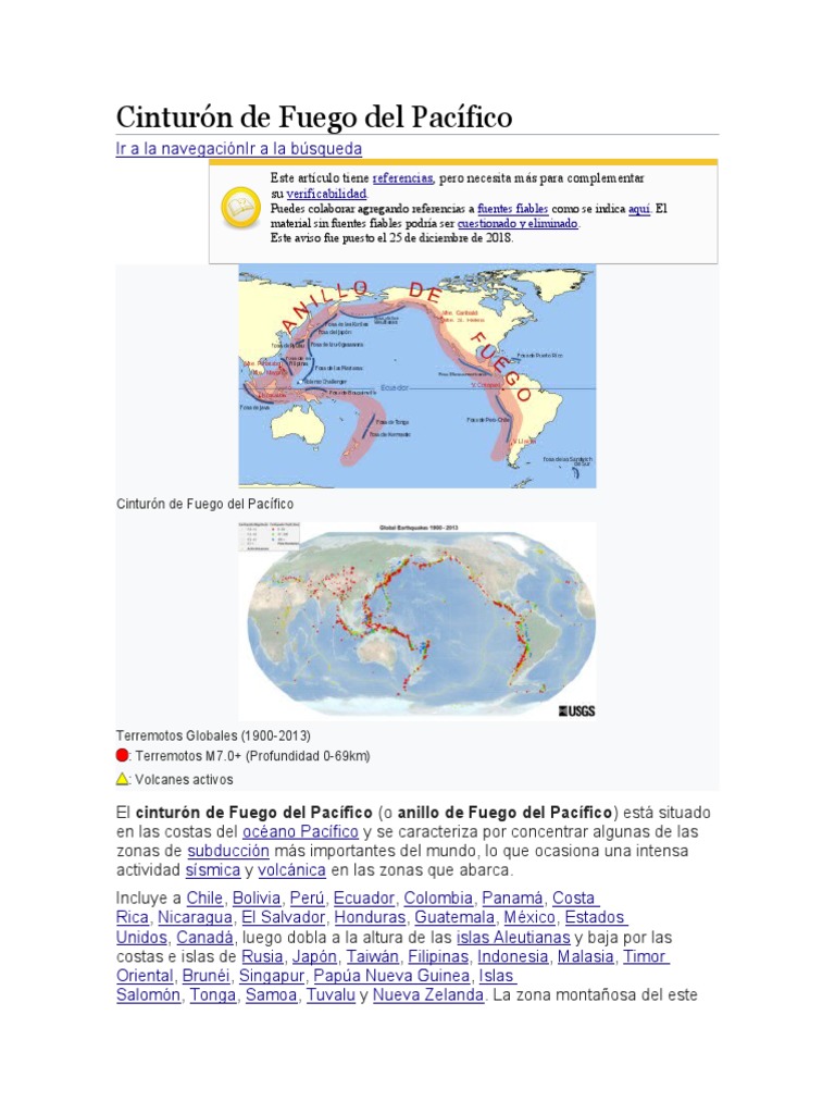 Cinturón de Fuego Del Pacífico | PDF | Estructura de la tierra ...