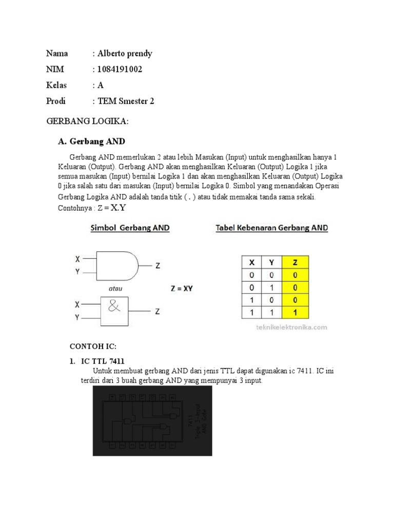 Jenis IC Gerbang Logika | PDF