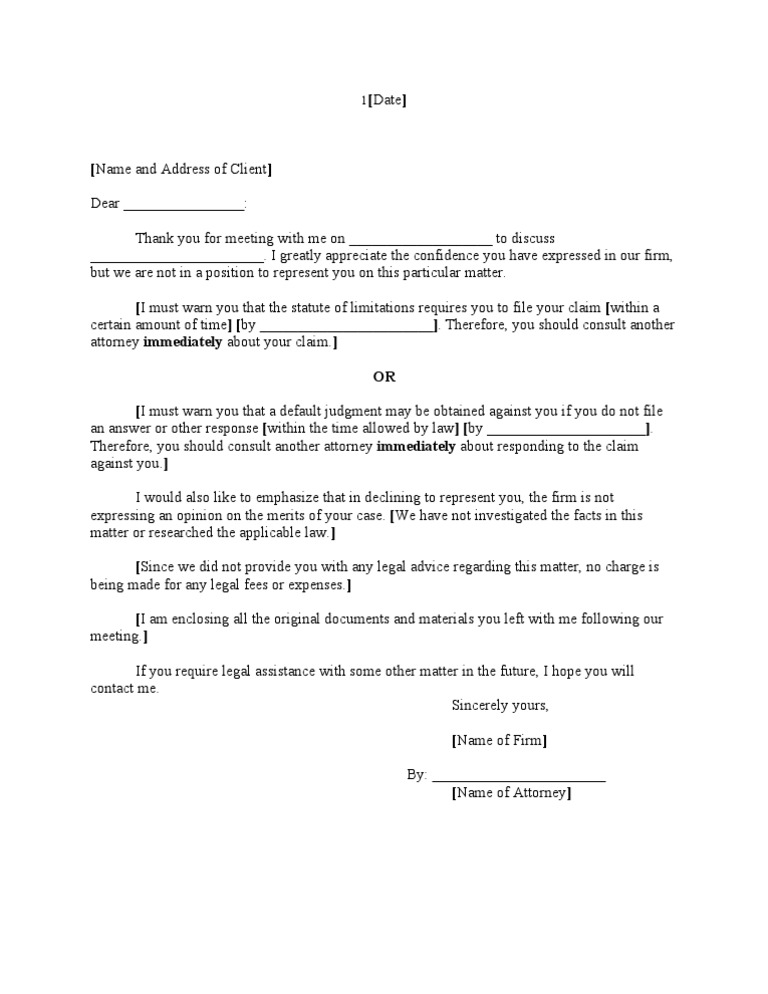 01 01 Non Engagement Letter | PDF