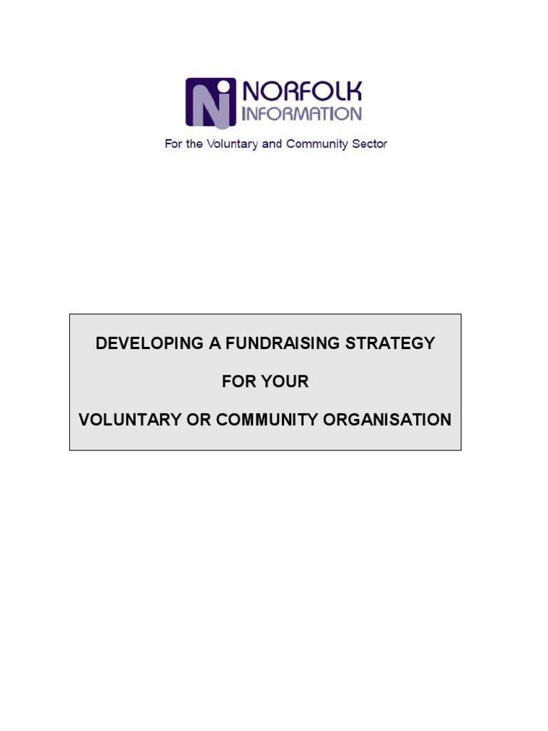 Developing A Fundraising Strategy | PDF | Social Enterprise ...