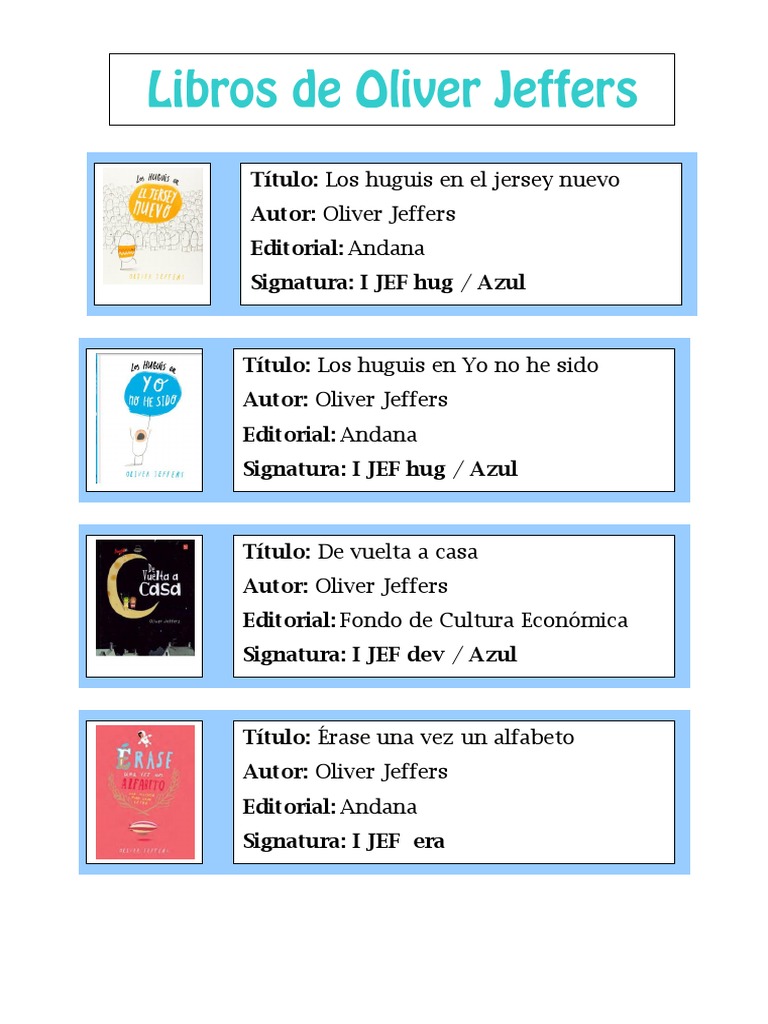 Libros Oliver Jeffers | PDF