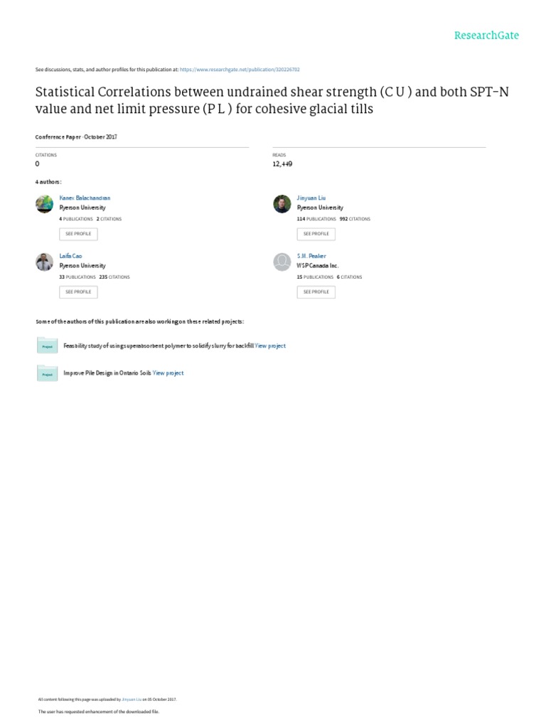2017GeoOttawa Cu-SPT | PDF | Infrastructure | Civil Engineering