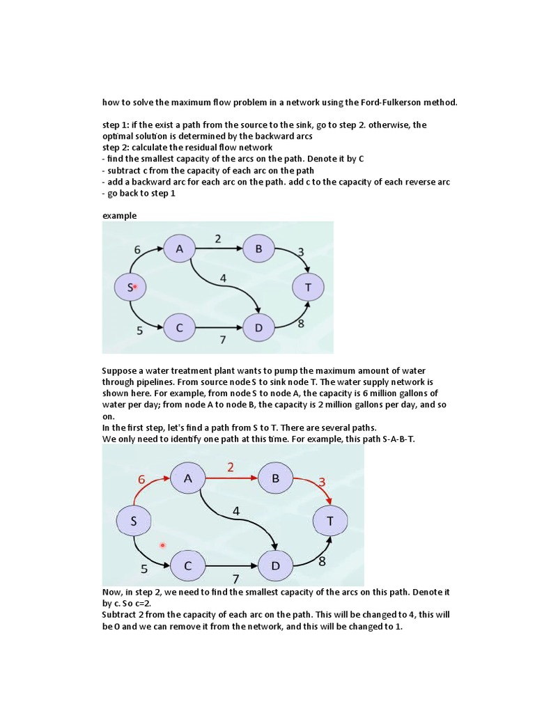 How To Solve The Maximum Flow Problem in A Network Using Ford Method ...