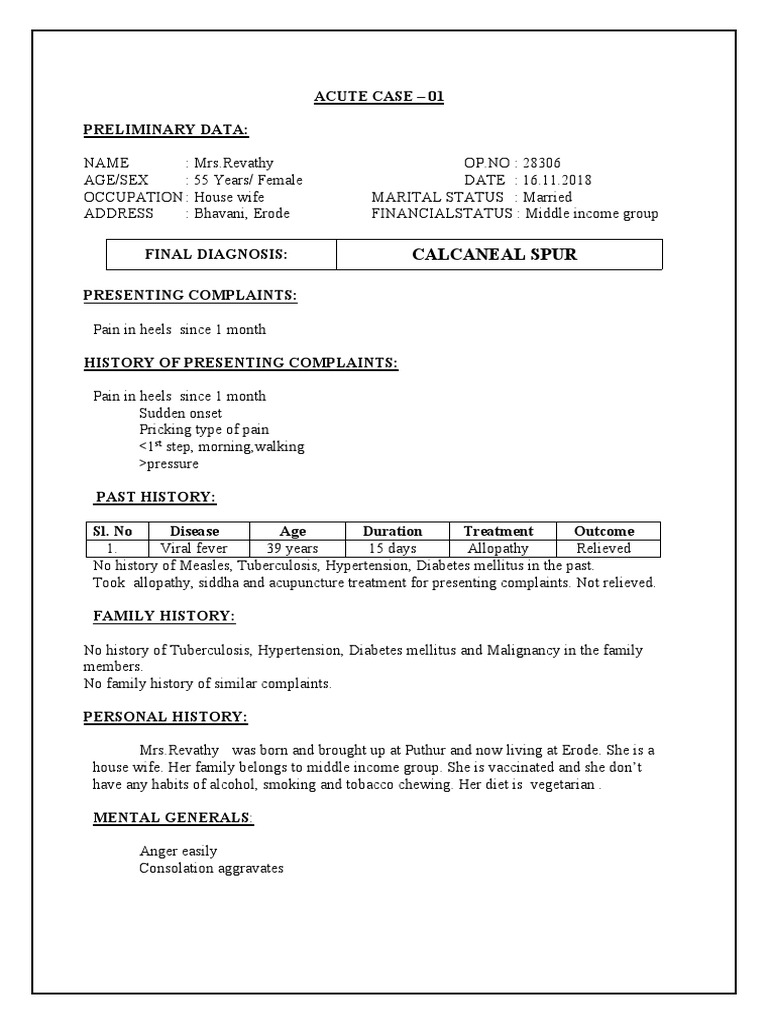 Acute Case | PDF | Pain | Anemia
