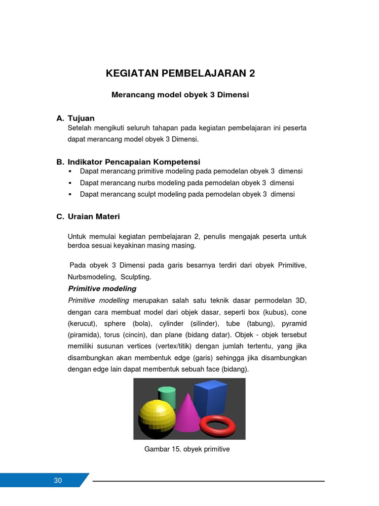 Merancang Model 3D: Teknik dan Langkah | PDF | Metode & Bahan Ajar