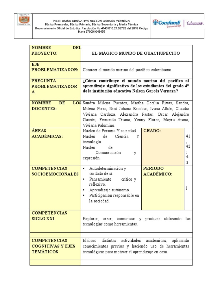 Taller de 4. Terminado-Aprobado | PDF | Verbo | Educación de la primera ...