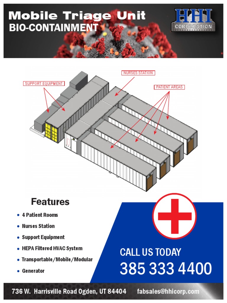 Mobile Triage Unit Bio-Containment: Call Us Today | PDF