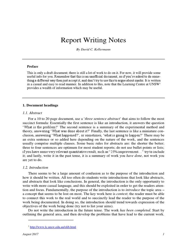 Report Writing Notes: Preface | PDF | Typefaces | Microsoft Word