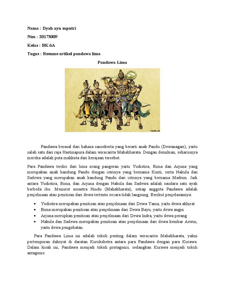 Resume Pandawa 5 | PDF