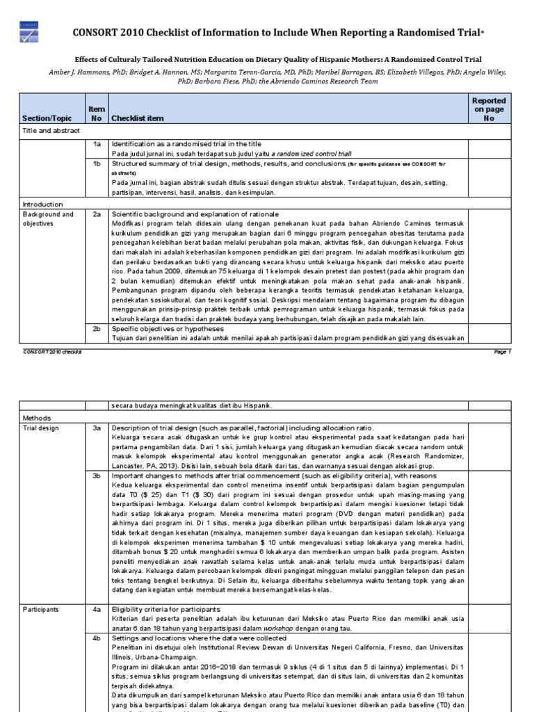 Contoh Guideline Consort | PDF