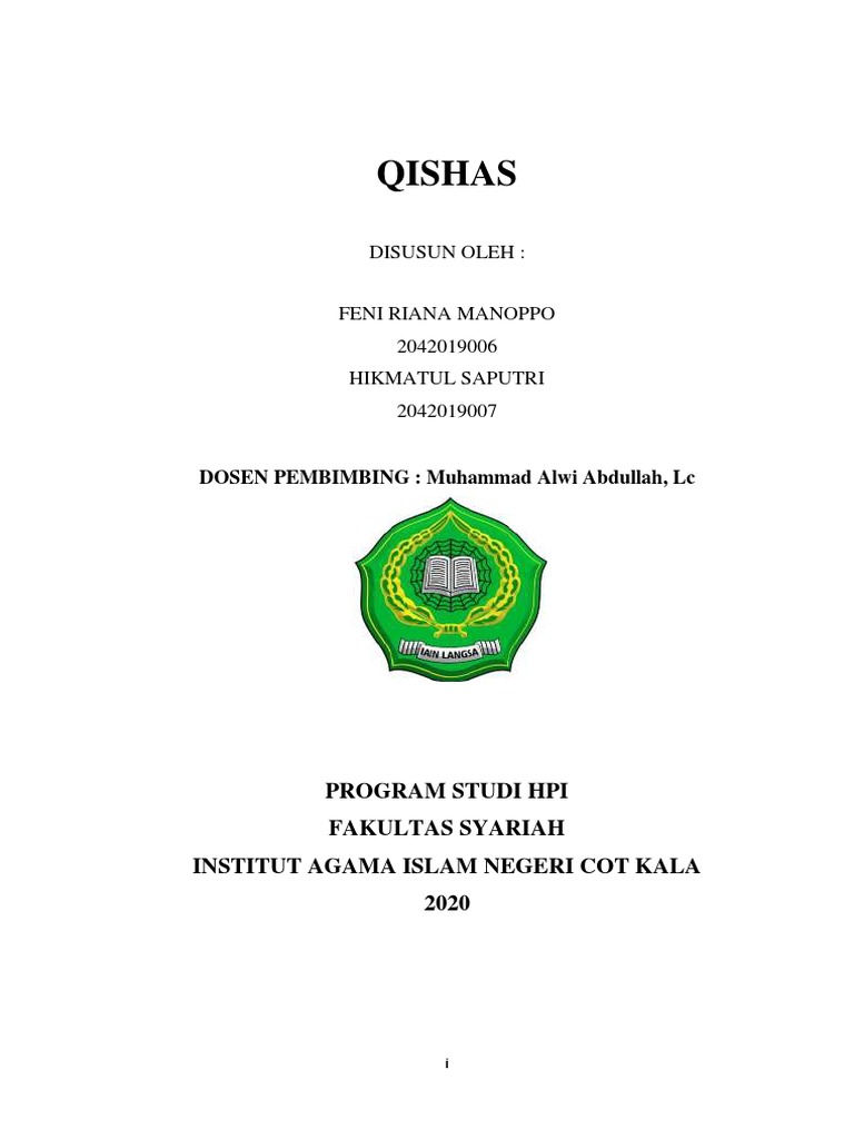 Makalah Qishas | PDF | Kajian Bahasa Asing | Agama & Spiritualitas